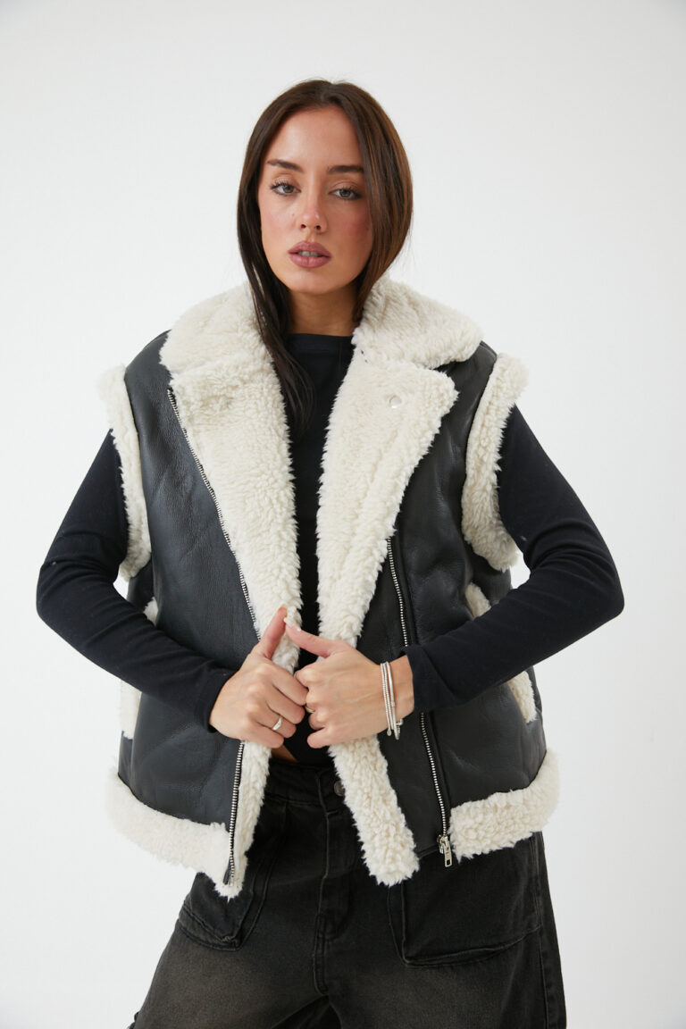 CHALECO GAMULAN CON CORDERITO - Sochic